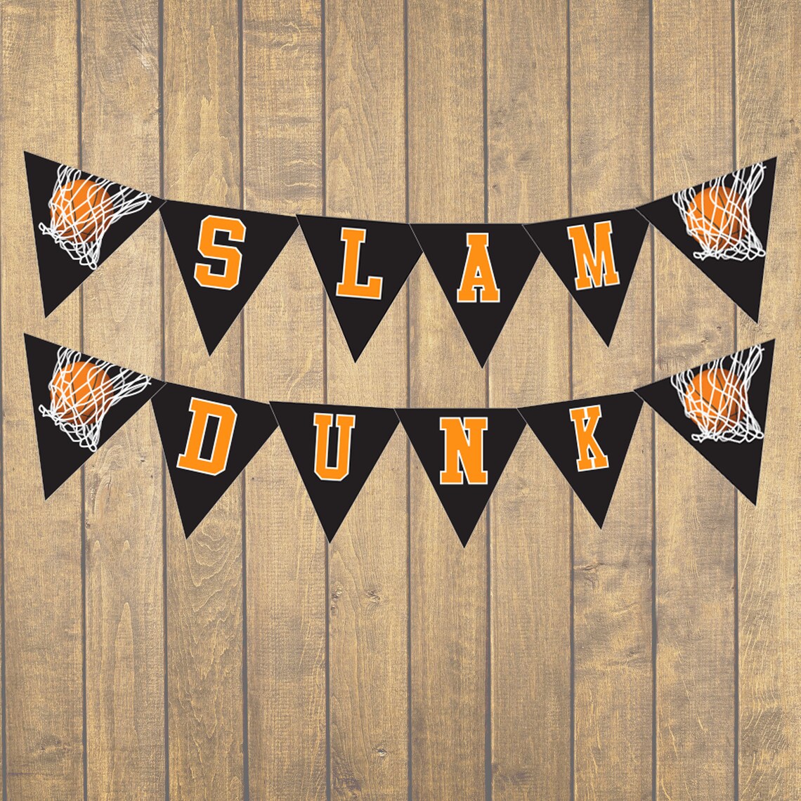 Basketball SLAM DUNK Party Banner, March Madness Party Banner, Penant ...