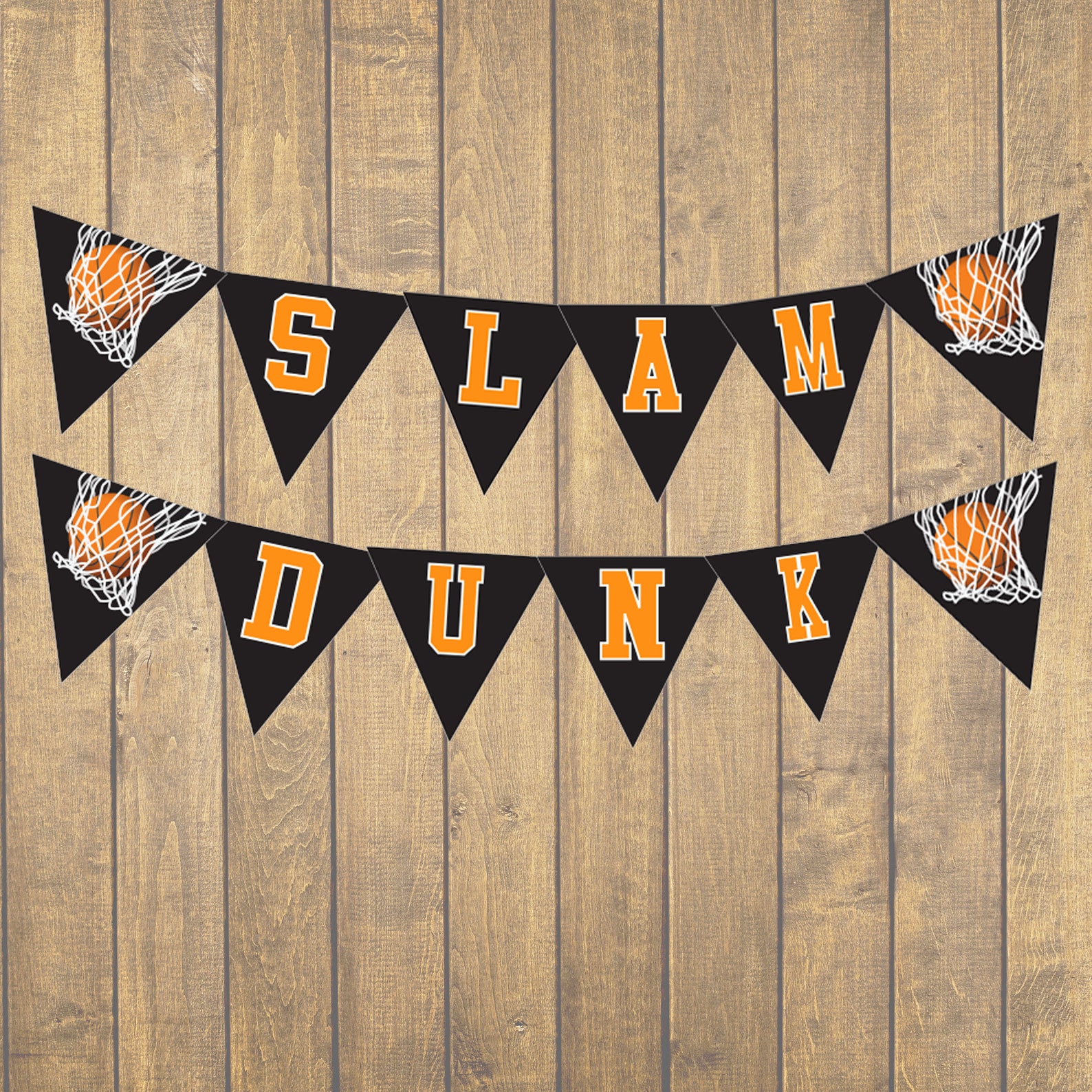Basketball SLAM DUNK Party Banner, March Madness Party Banner, Penant ...