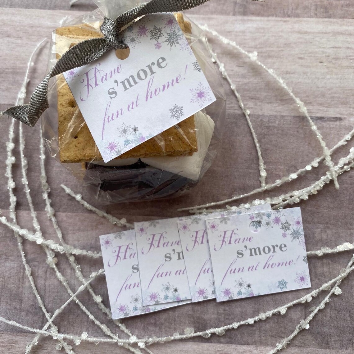 Have SMORE Fun at Home Thank You Favor Tags for a Winter - Etsy