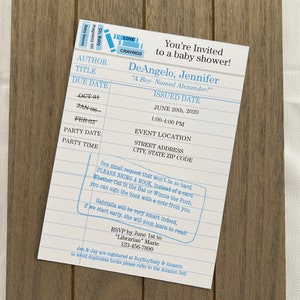 Library Book Theme Baby Shower, Bring A Book Instead of a Card Baby ...