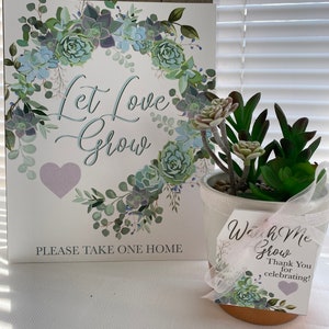 Succulent Favor Table Sign: 8x10 or 5x7 Inch Sign for You to Frame and ...