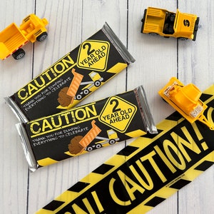 Construction Party Chocolate Candy Bar Favor Wrappers, DIY Construction ...