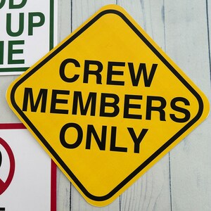 Construction Party Signs Set2: Food Pickup, Debris, Crew Only, Gift ...