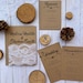 Rustic Lace Brown Wedding Invitations - Etsy
