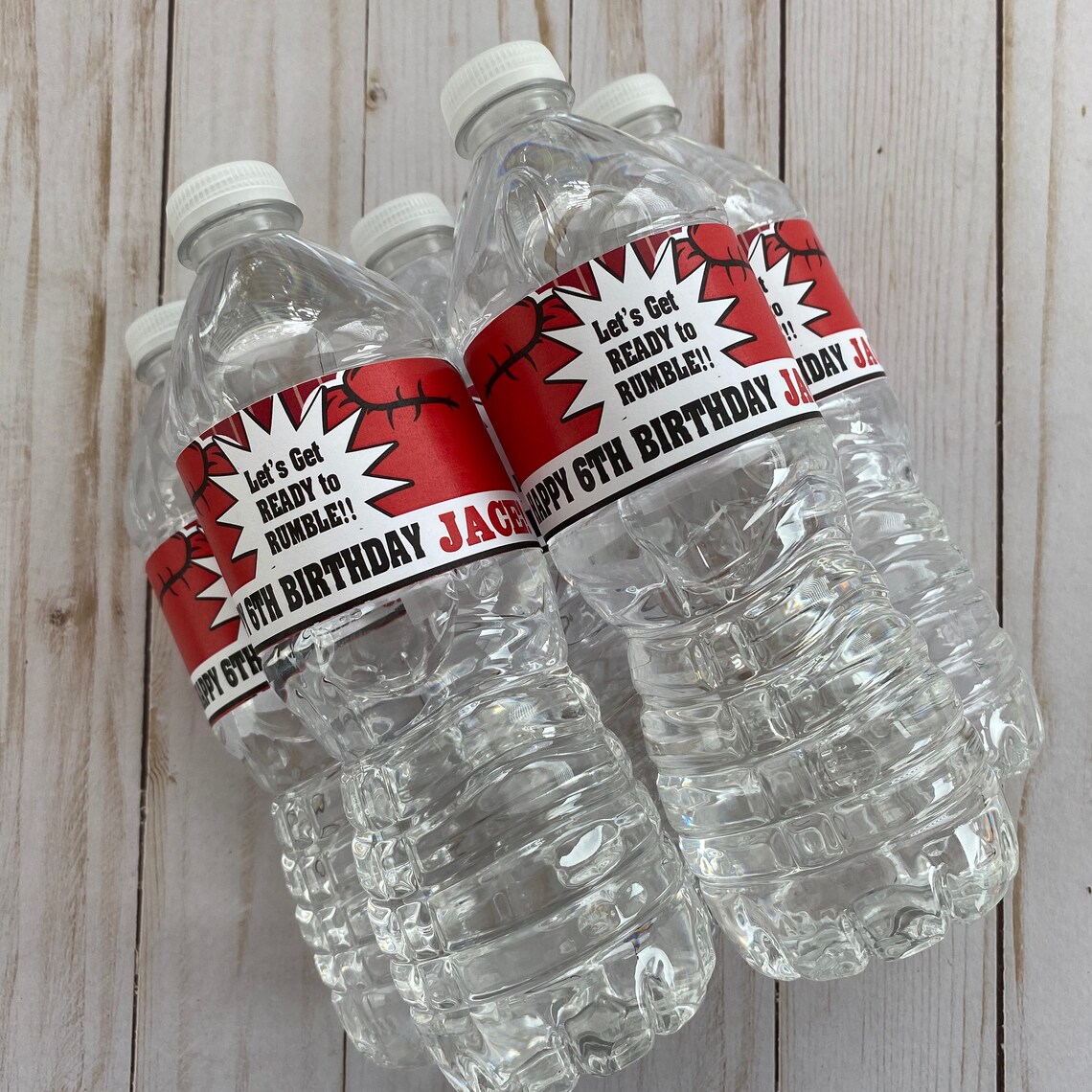 DIY: Boxing Theme Knock Out Water Bottle Labels Customized - Etsy