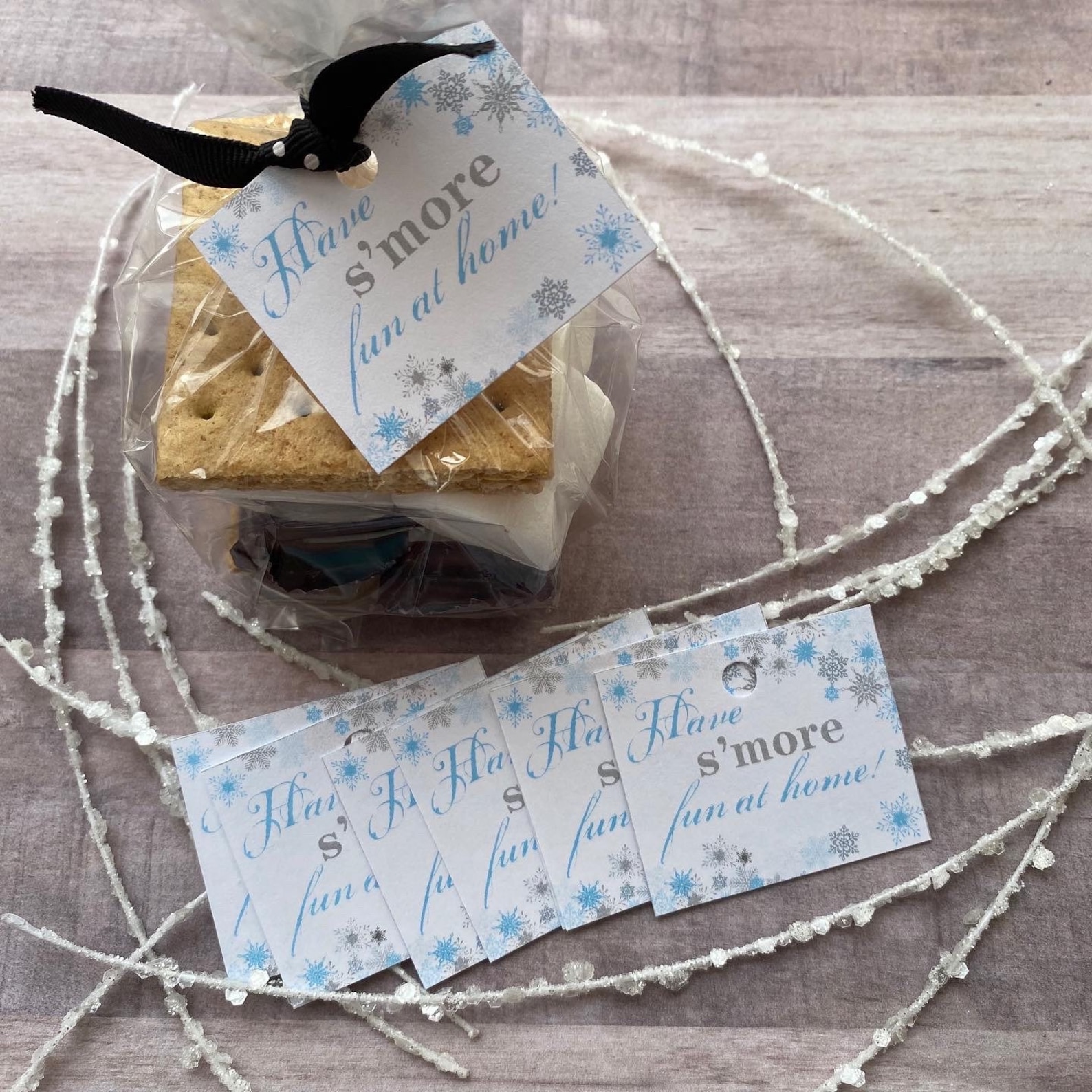 Have SMORE Fun at Home Thank You Favor Tags for a Winter - Etsy