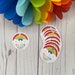 Rainbow Favor Tags: 2 Inch Round SET of 12 Rainbow Party Favor Tags - Etsy