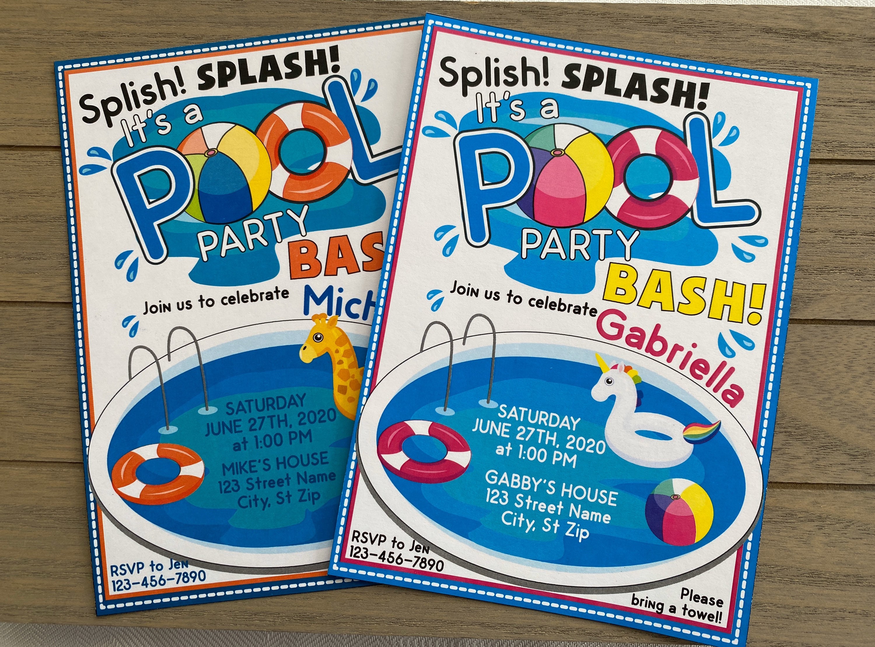 Splish Splash it is a Pool Party Bash, Pool Party Invitation, Summer ...