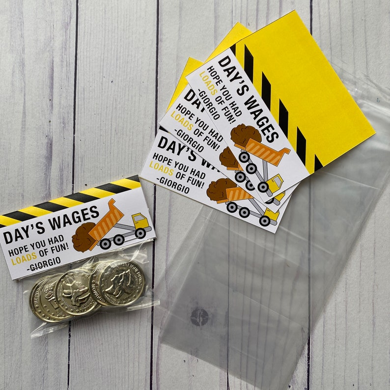 INSTANT DOWNLOAD: Daily Wages Favor Headercard for - Etsy