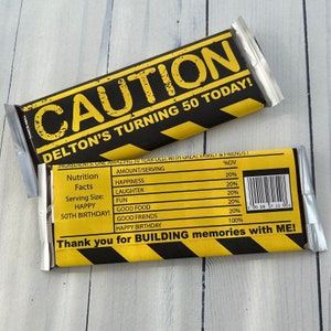 Caution 50, Dirty 30 Birthday, Construction Theme Milestone Birthday ...