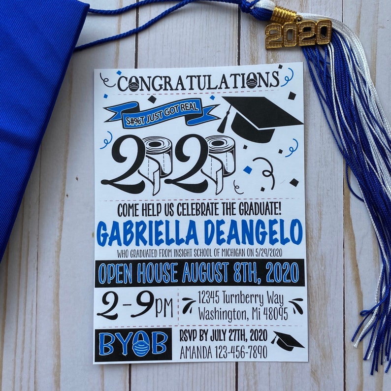 2020 Postponed Graduation Party Invitations / High School Graduation ...