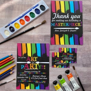 Paint Party, Dress for a Mess, Paint Night Invitation-customized ...