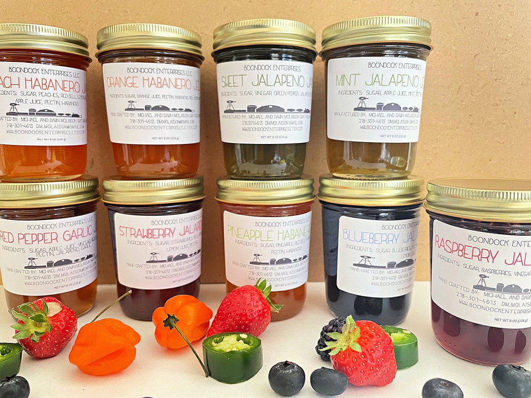 Pick 3 Pepper Flavored Jams and Jellies - 9 Spicy Jalapeno or Habanero ...
