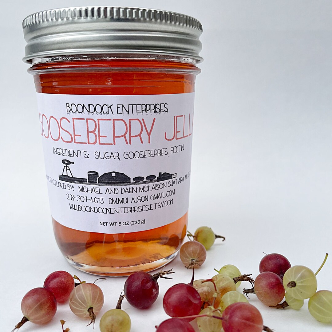 Gooseberry Jelly - Tart Sweet Heirloom Jelly - Unique Hard to Find ...