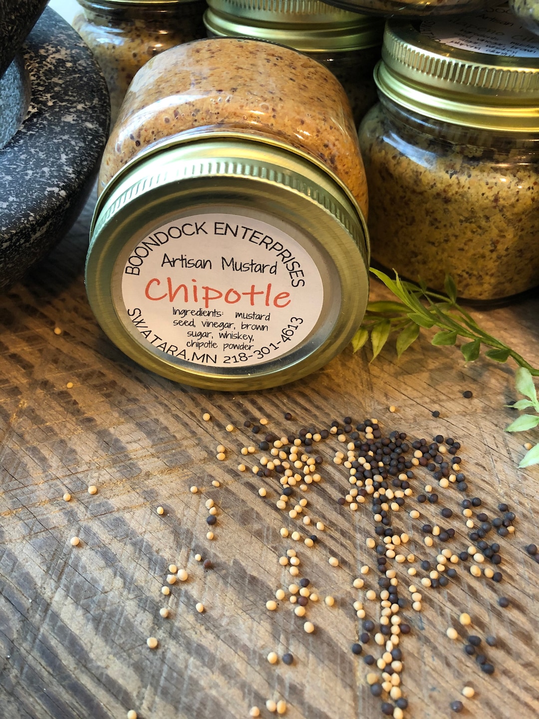 Spicy Chipotle Gourmet Mustard - Artisan Coarse Ground Condiment for ...