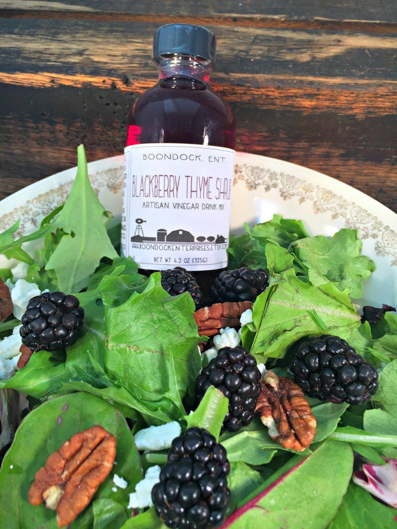 Blackberry Thyme Shrub Herbal Infused Vinegar Drinking | Etsy