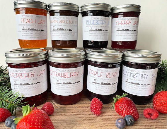 Traditional Homemade Jam in 8 Oz Jars Choose From 10 Classic - Etsy