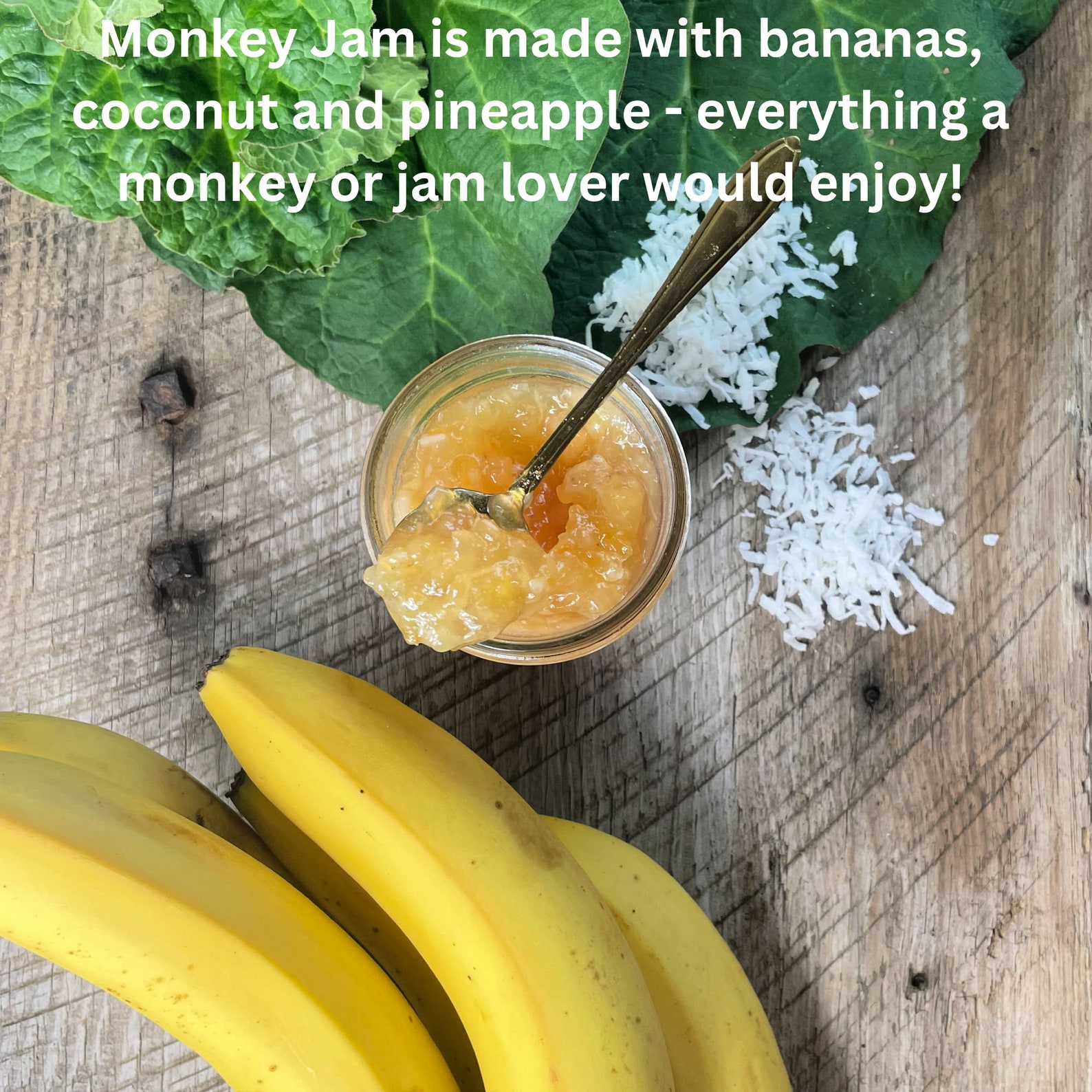 Monkey Jam Banana, Pineapple, Coconut Jam Unique Gourmet Tropical Jam ...