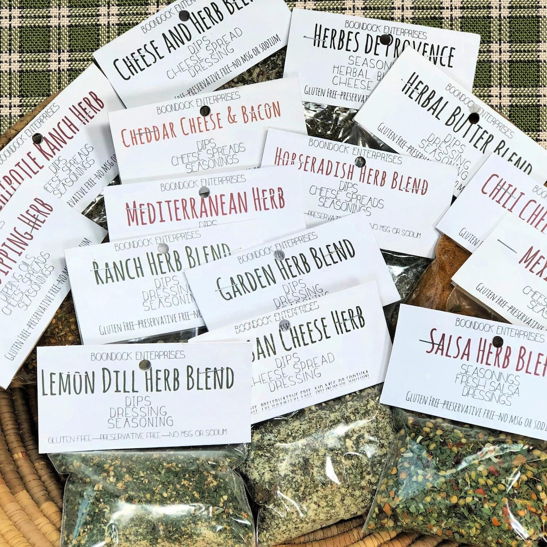 Herb Party Mix Pack - Choice of 4+ Dried Seasoning Blends - Gourmet ...