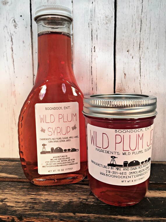 Wild Crafted Plum Syrup and Wild Plum Jelly Combo Waffle Bar | Etsy