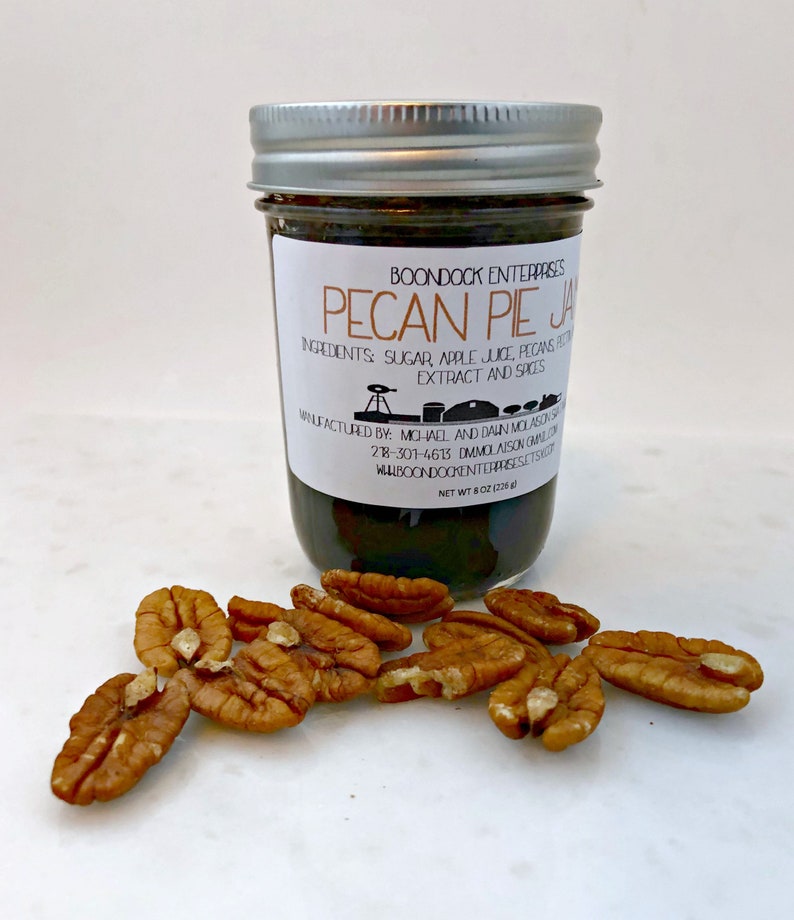 Pecan Pie Jam - Homemade Gourmet Jam in 8 Oz Jar - Unique All Natural ...