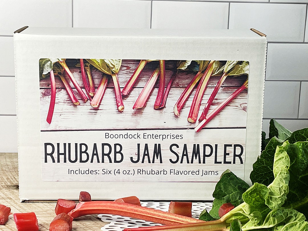 Rhubarb Jam Sampler Box - Six Assorted Rhubarb Jam Flavors - Perfect ...