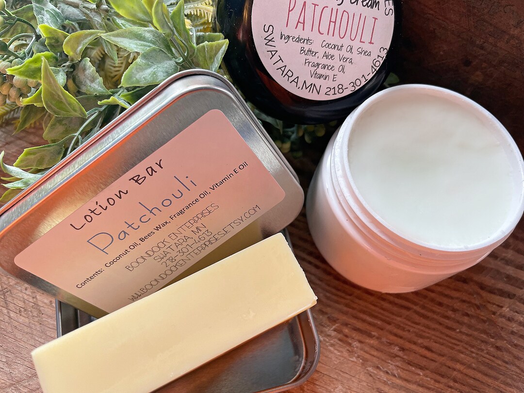 Patchouli Scented Moisturizing Cream Plus Solid Lotion Bar - All ...