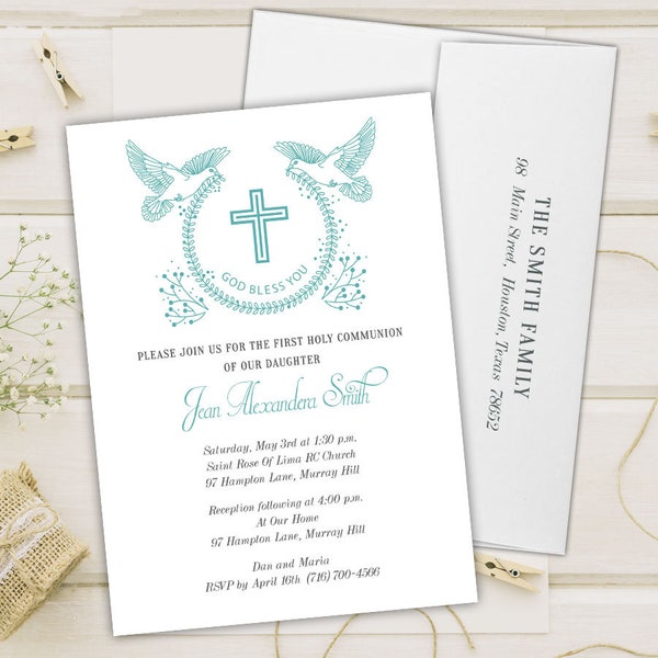 Holy Confirmation Digital Invitation - Etsy