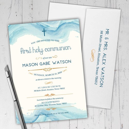 16x First Holy Communion Invitations - Etsy