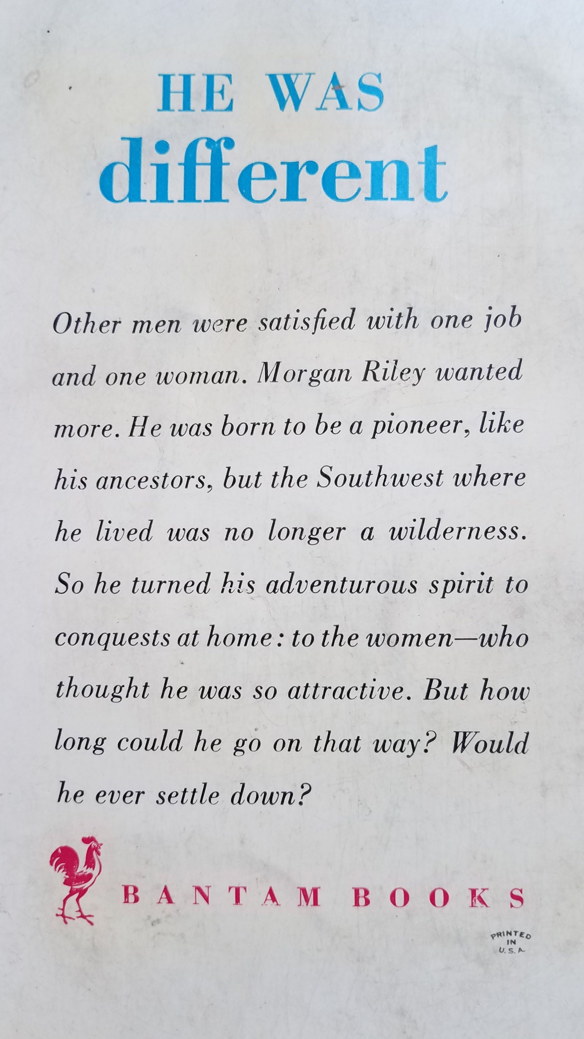 What a Man Wants (the Life of Riley) - Harvey Fergusson, Bantam Book ...