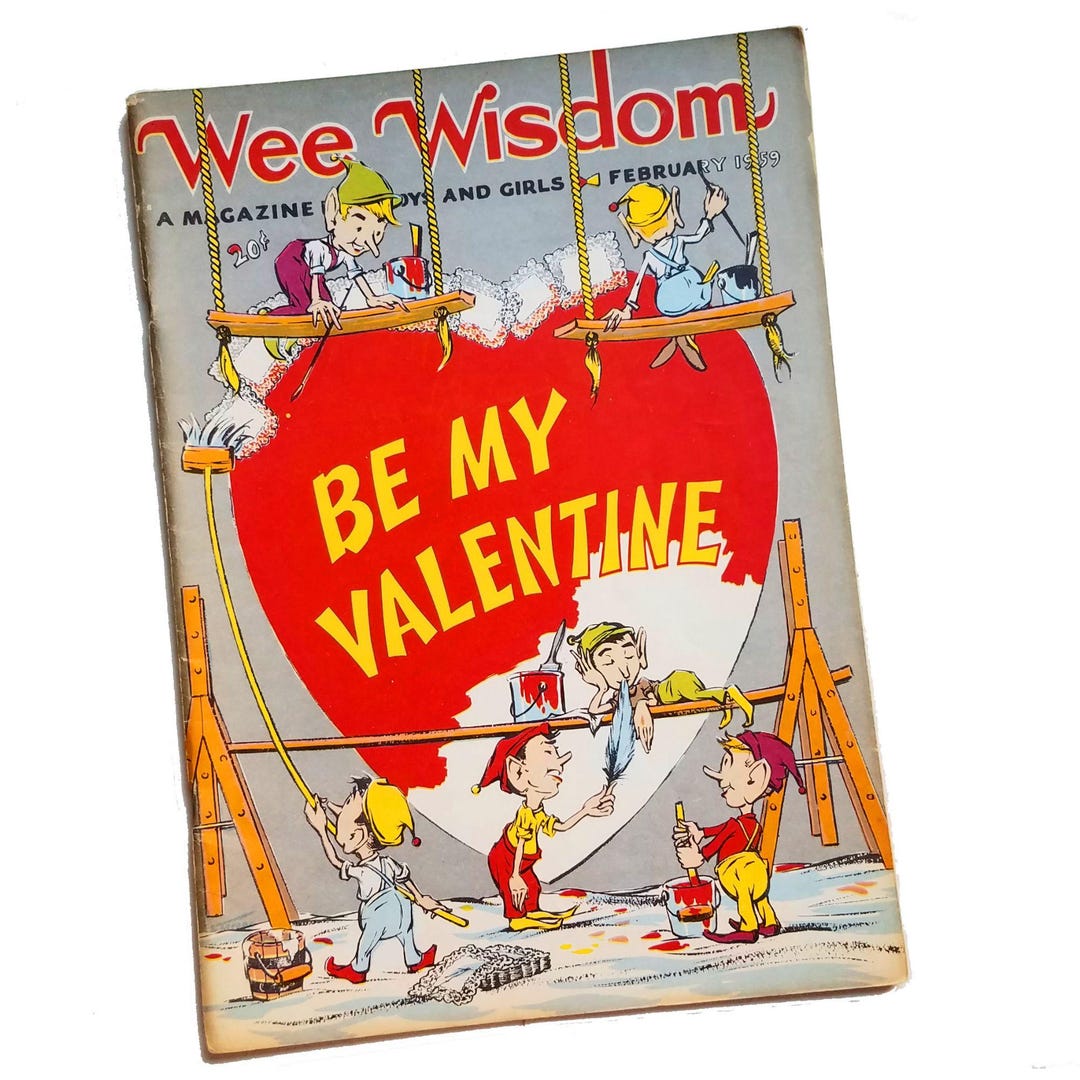 Wee Wisdom Magazine February 1959 - Be My Valentine Scene, Valentine ...