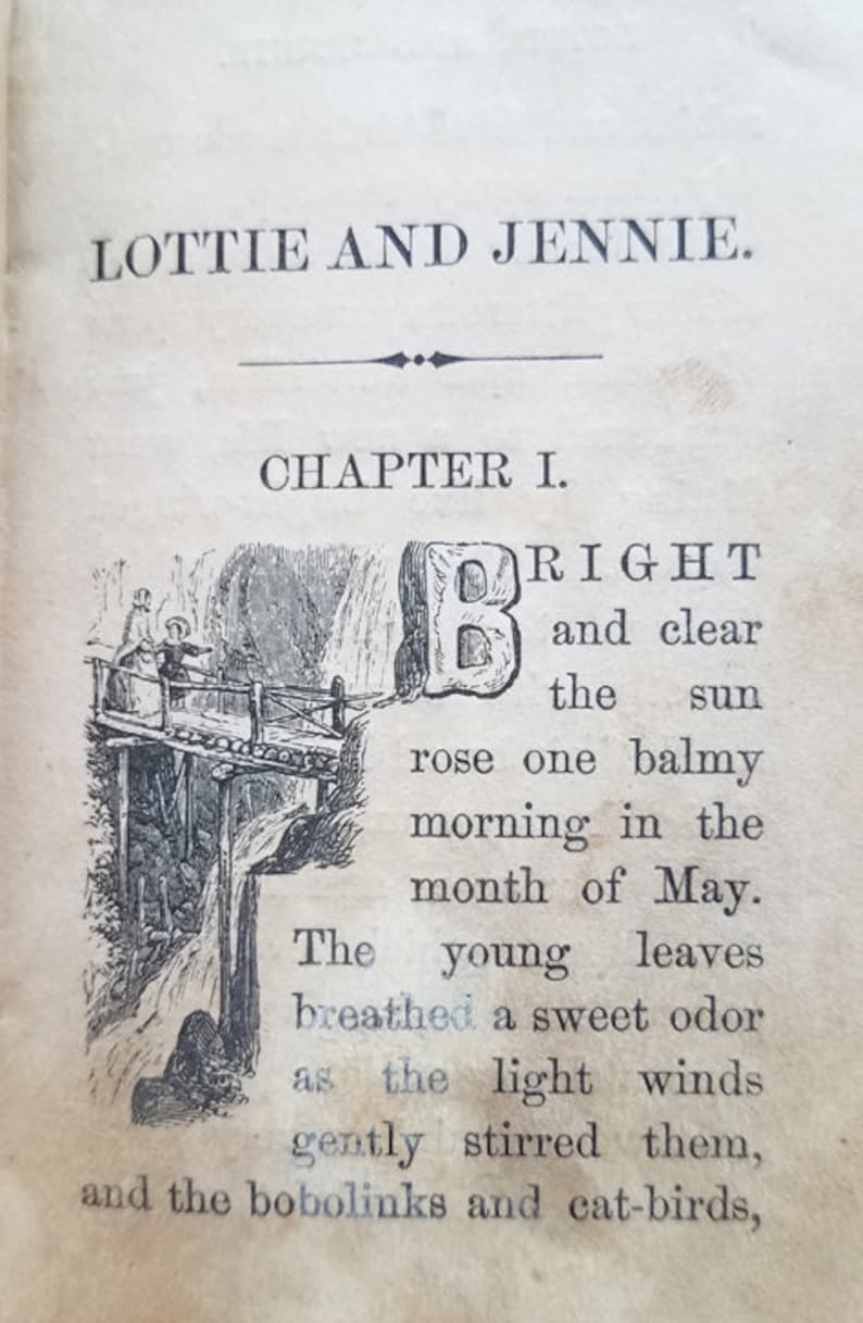 Lottie and Jennie - Rena Ray, Sunday School Union, 1862, Miniature Book ...