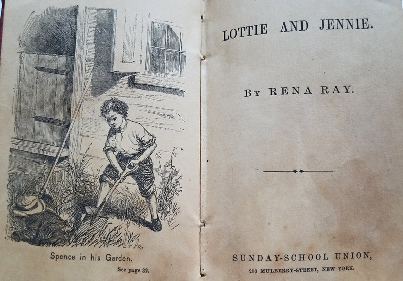 Lottie and Jennie - Rena Ray, Sunday School Union, 1862, Miniature Book ...