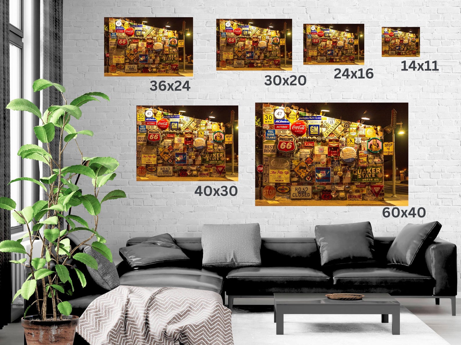 Route 66 Sign Collage Print – Vintage Americana Roadside Wall Art - Etsy