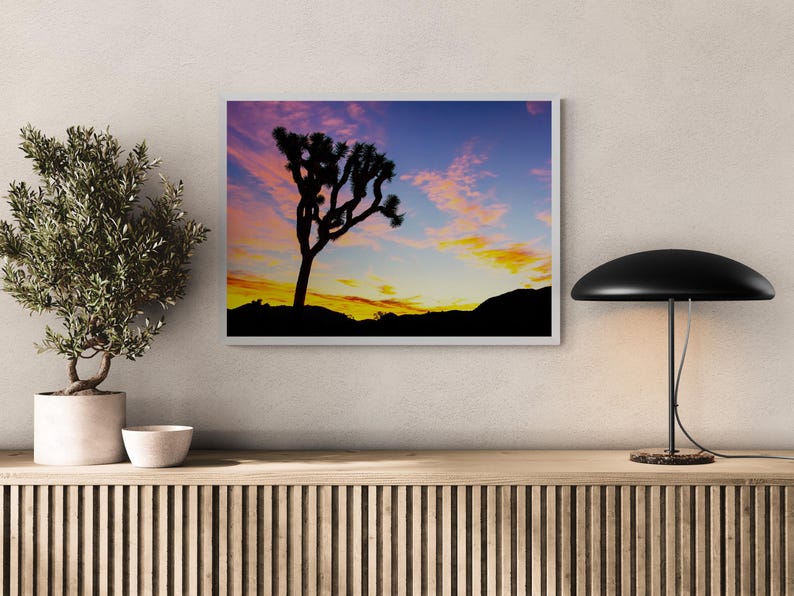 Joshua Tree National Park Print, Desert Sunrise Wall Art - Etsy