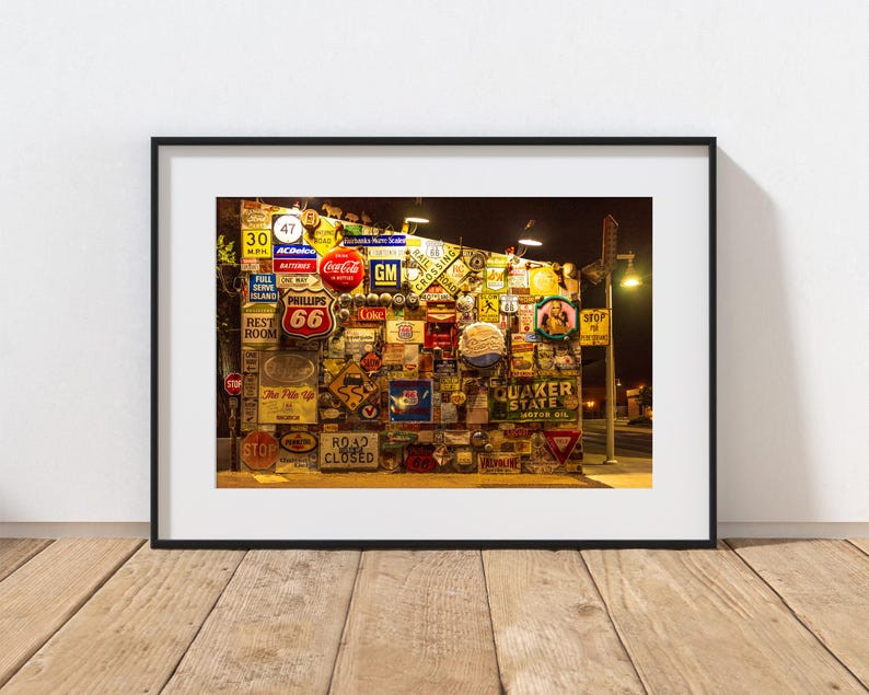 Route 66 Sign Collage Print – Vintage Americana Roadside Wall Art - Etsy