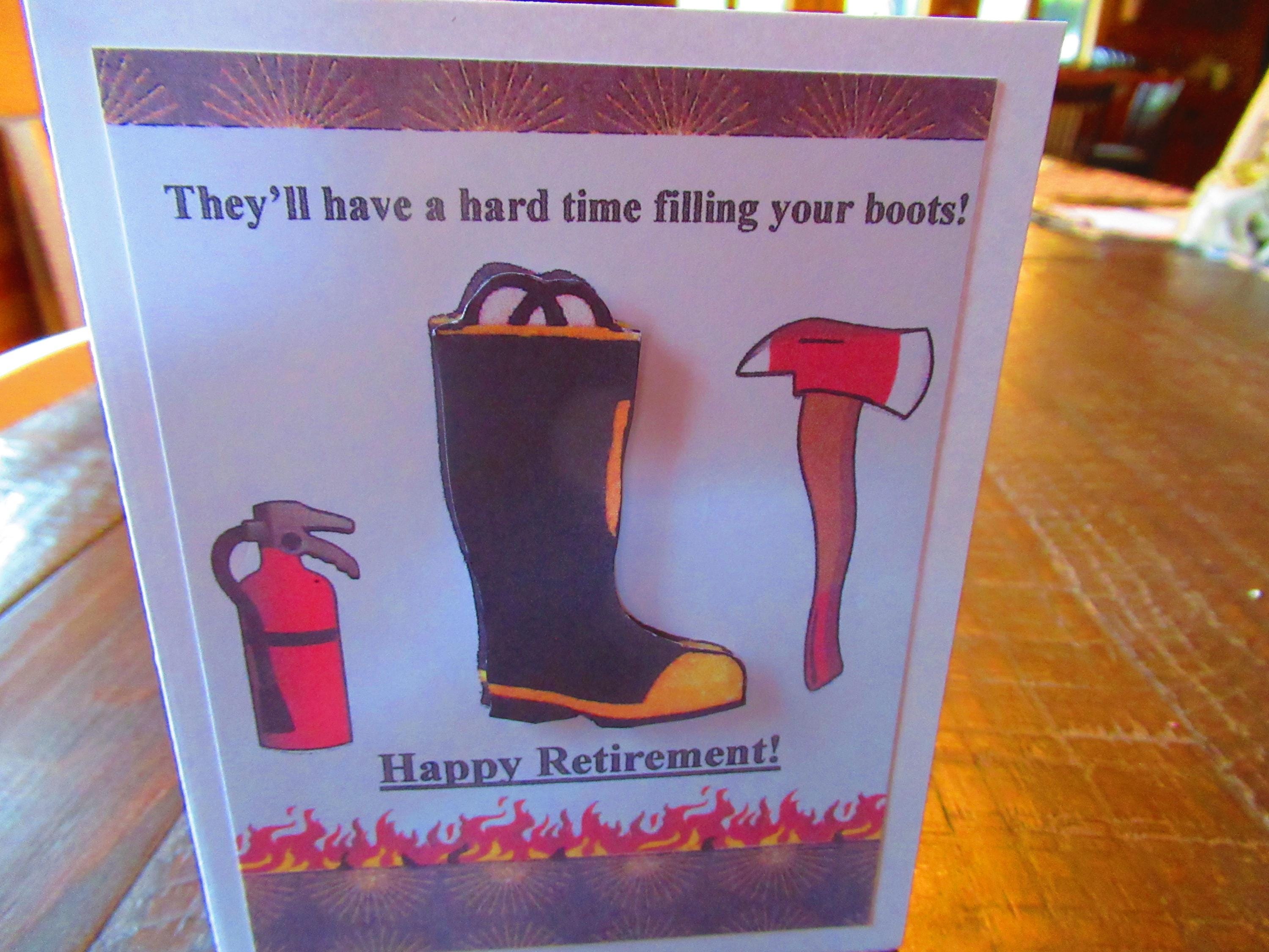 Firefighter Retirement Card: Handmade Dimensional Design - Etsy