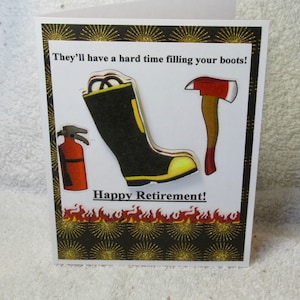 Retirement Card for a Firefighter, Happy Retirement Fireman, Hard to ...