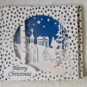 Hand Made Christmas Shadow Box Card Diorama Greeting Cards - Etsy