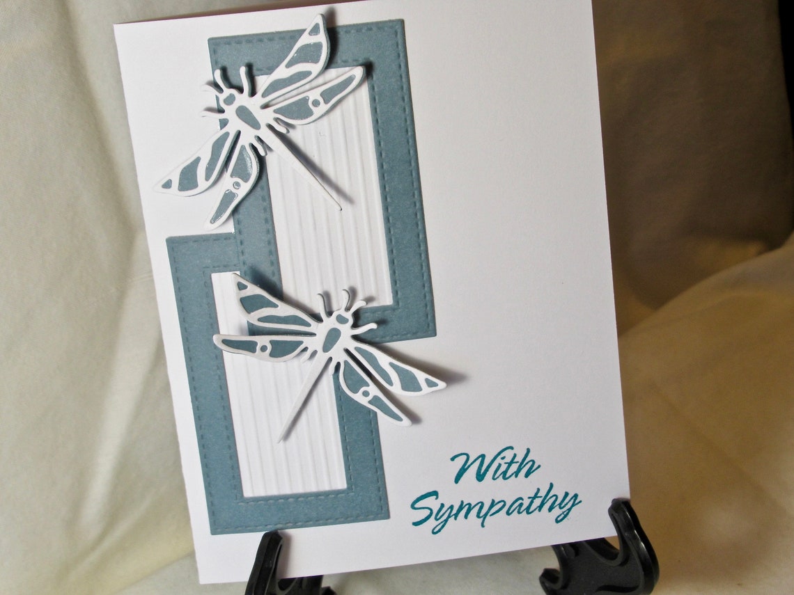 Sympathy Card, Hand Made Original Design, Stamped and Embellished ...