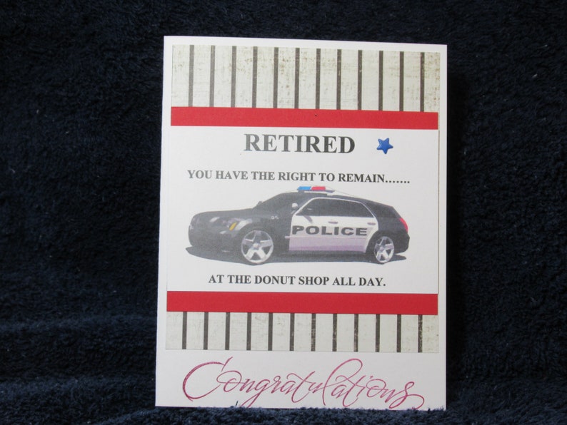 Retirement Card for Law Officer, Police Retirement, Congratulations on ...