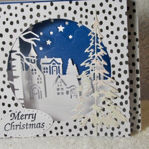 Hand Made Christmas Shadow Box Card Diorama Greeting Cards - Etsy