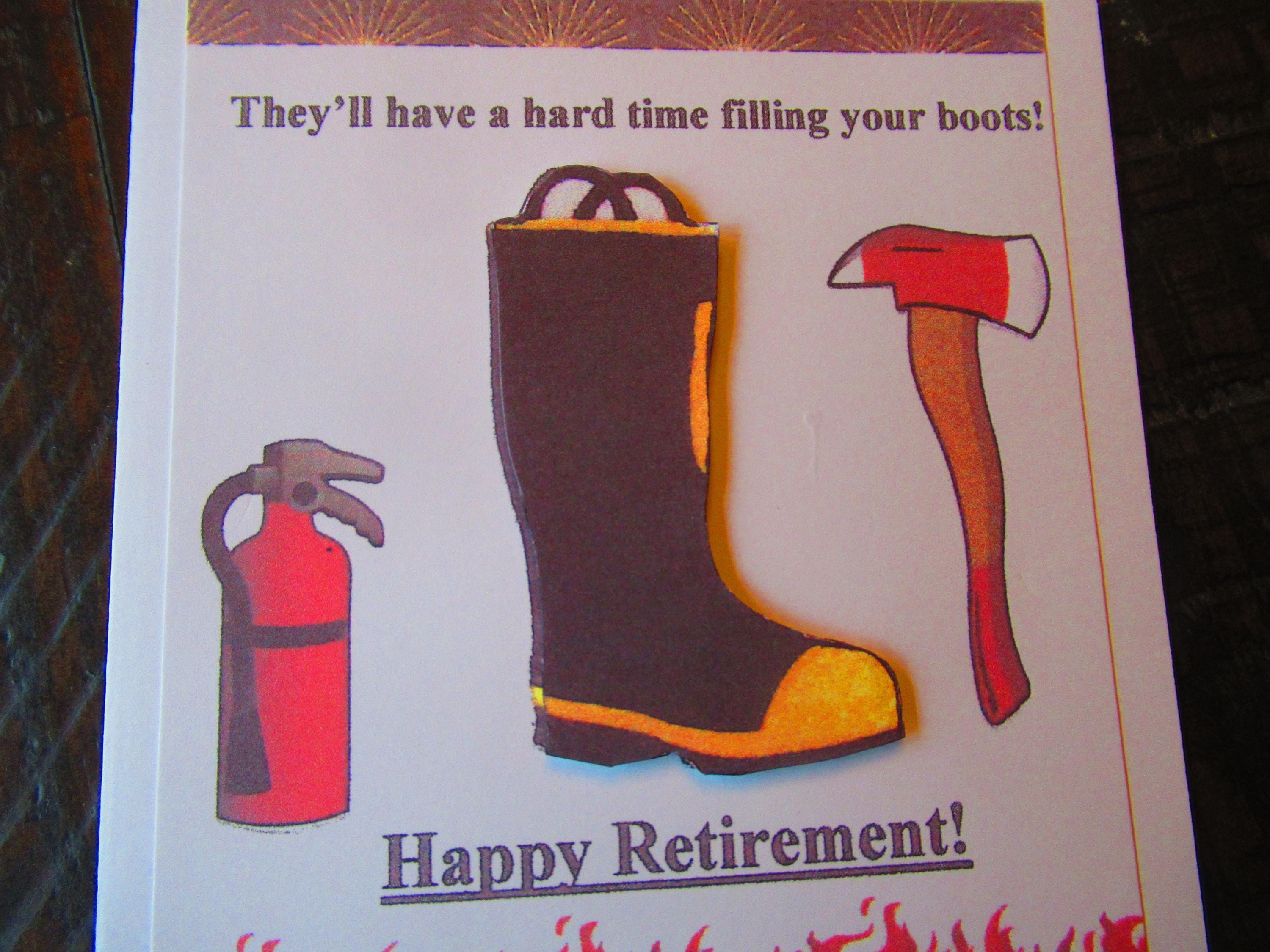Firefighter Retirement Card: Handmade Dimensional Design - Etsy