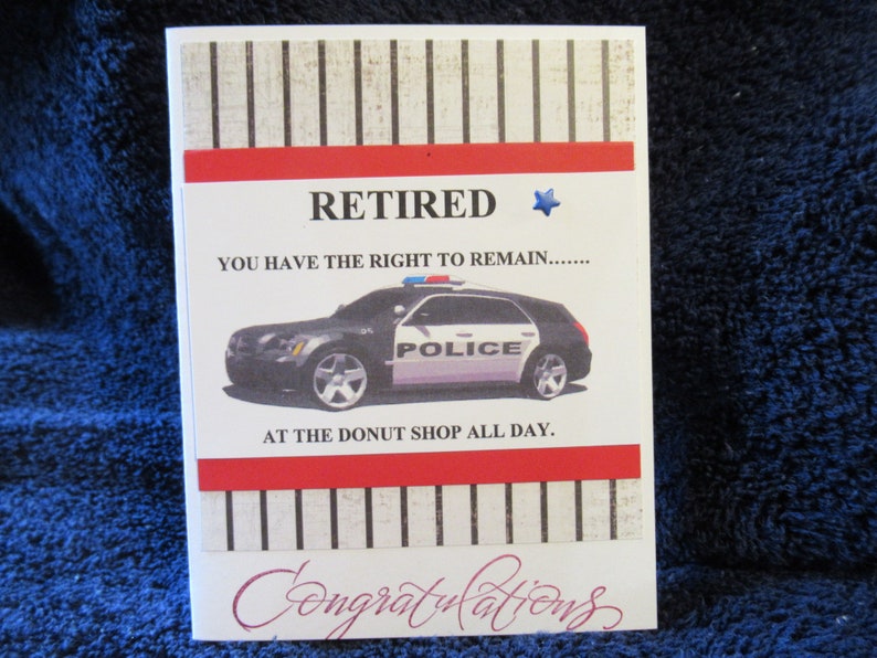 Retirement Card for Law Officer, Police Retirement, Congratulations on ...