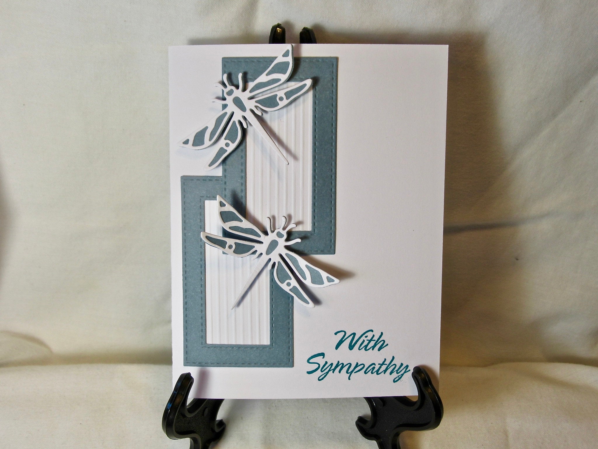 Sympathy Card, Hand Made Original Design, Stamped and Embellished ...