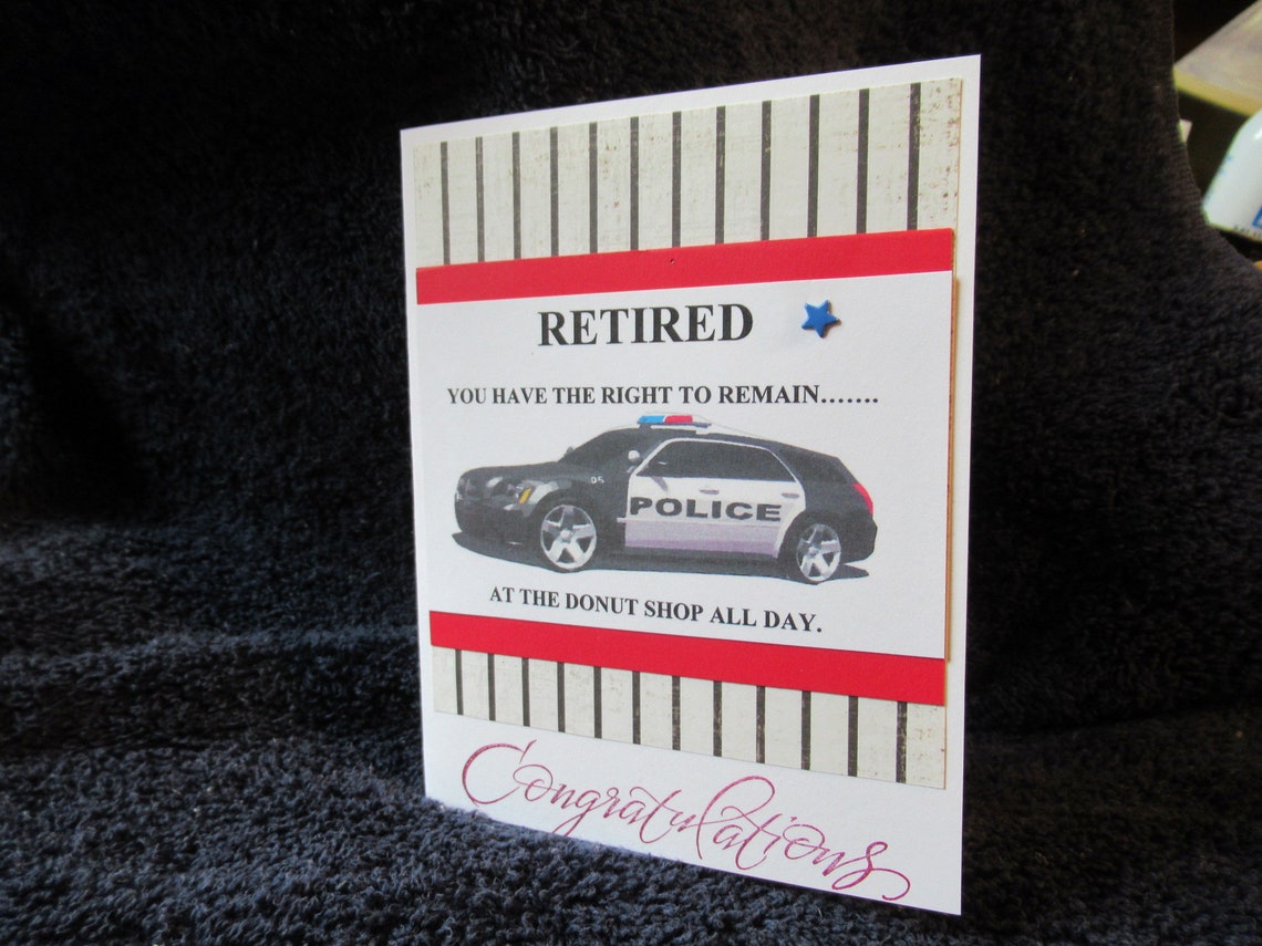Retirement Card for Law Officer, Police Retirement, Congratulations on ...