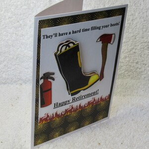 Retirement Card for a Firefighter, Happy Retirement Fireman, Hard to ...
