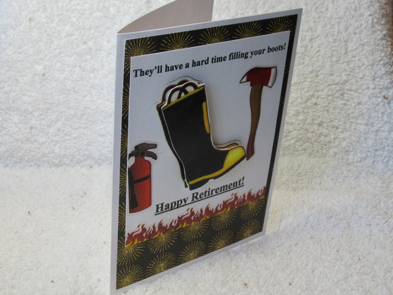 Retirement Card for a Firefighter Happy Retirement Fireman - Etsy