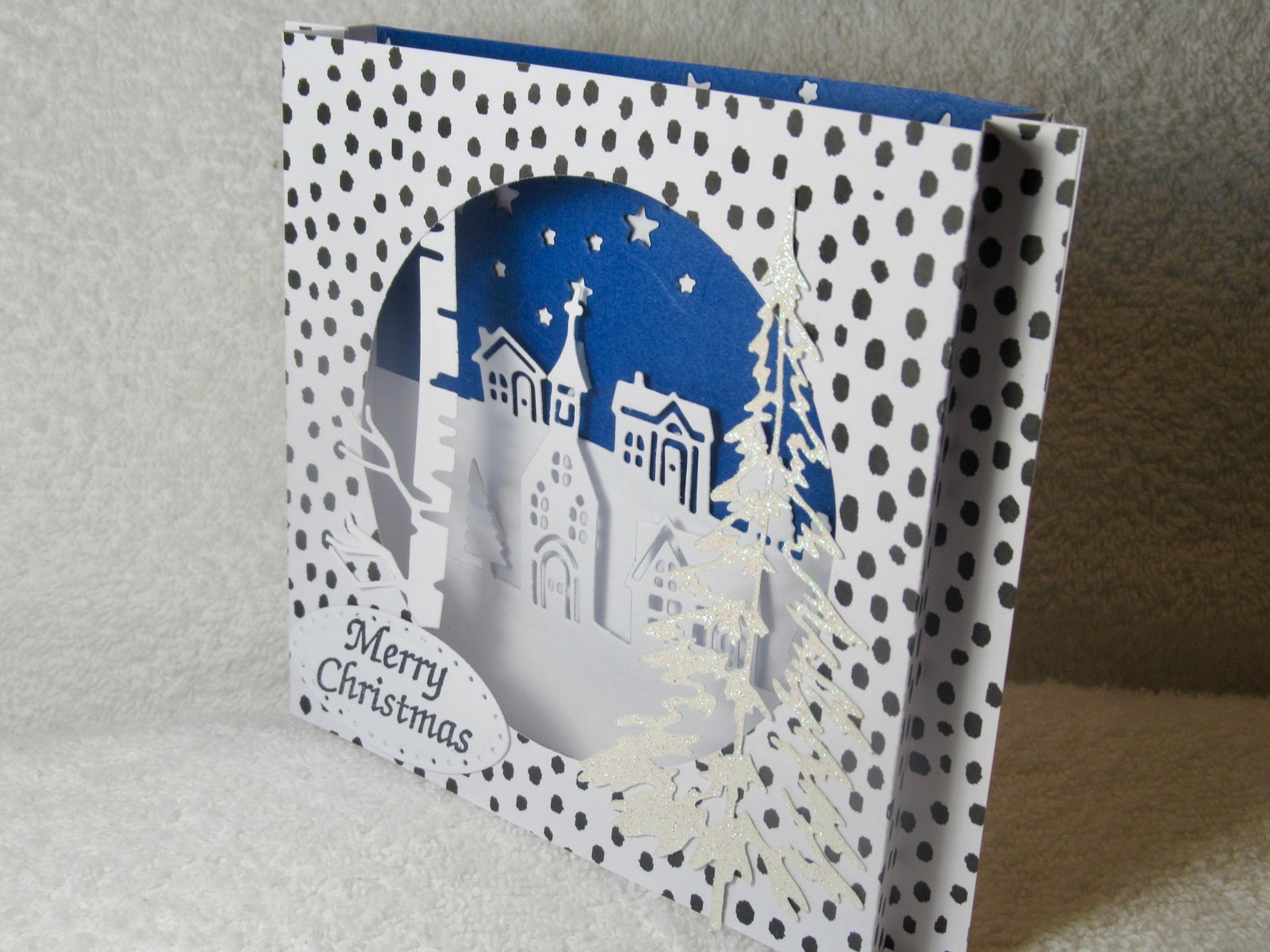 Hand Made Christmas Shadow Box Card Diorama Greeting Cards - Etsy