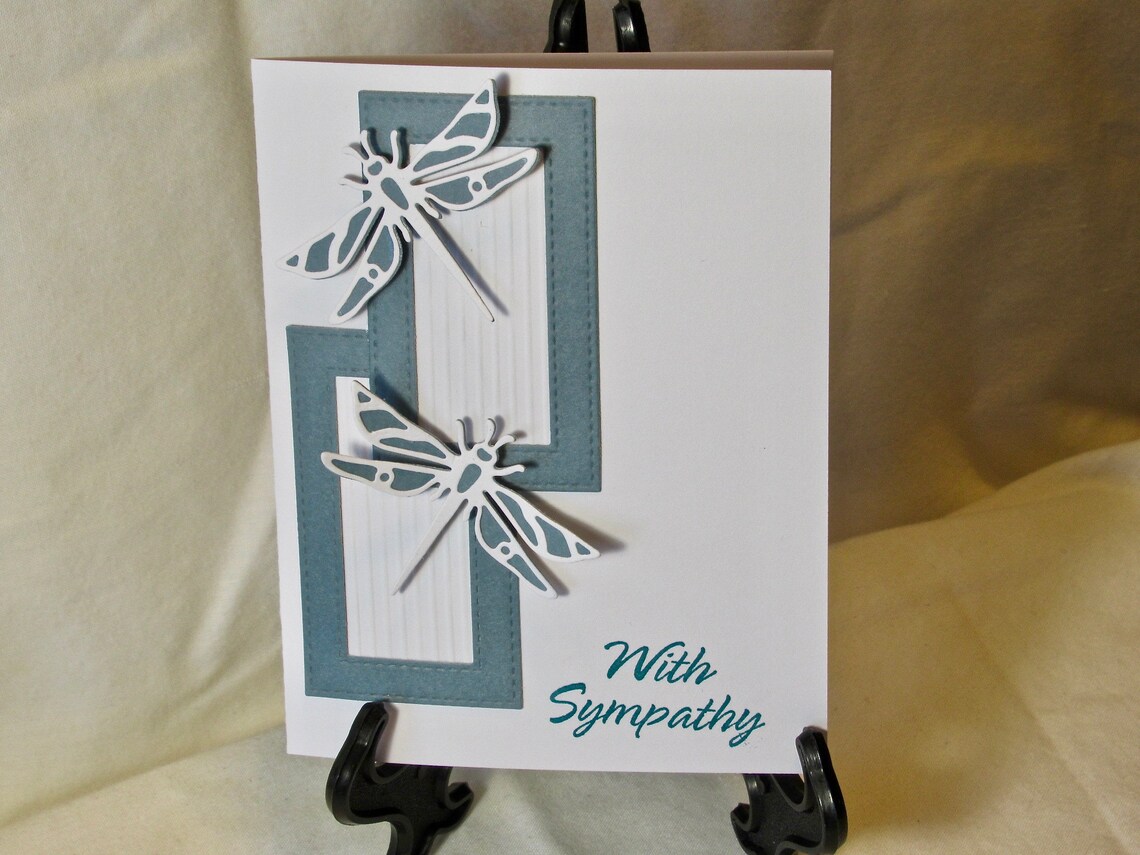 Sympathy Card, Hand Made Original Design, Stamped and Embellished ...